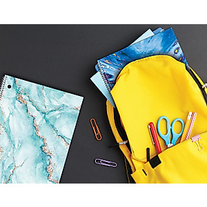 Better Office Products Marble Design Spiral Notebooks, 2 Pack, College Rule, 100 Sheet, 10.5 x 8 inches, Abstract Marble Fashion Design Covers, 2 Pack