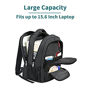 MATEIN Travel Laptop Backpack for Men, Water Resistant Anti-Theft Bag with USB Charging Port Fits 15.6 Inch Computer, Sturdy Work Business Backpacks for Men Women Gifts, Lightweight Casual Daypack