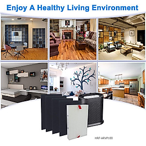 Flintar HPA100 H13 True HEPA Replacement Filter A/R Combo Pack, Compatible with Honeywell Air Purifier HPA100, HPA094, HPA3100, HPA5100 Series, True HEPA Filter R + 4 Pre-Cut Carbon Pre-Filter A