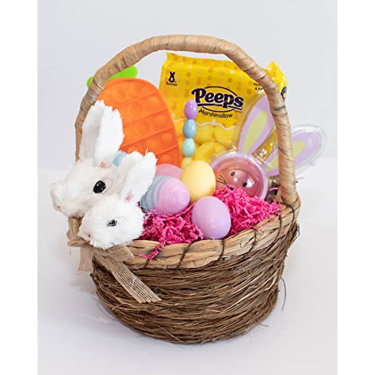 MagicWater Supply Soft & Thin Cut Crinkle Paper Shred Filler (2 LB) for Gift Wrapping & Basket Filling - Raspberry