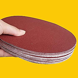 60 PCS 5 Inch NO-Hole PSA Aluminum Oxide Sanding Disc, Self Stick(10 Each of 60 100 150 180 240 400 Grit)