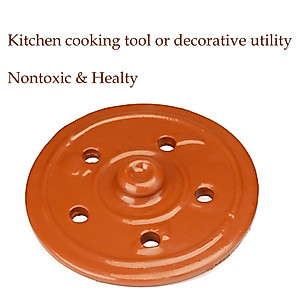 Clay Dolma Pot Lid Cover -Weighted Clay Lid for Dolma Cooking -Traditional Dolma Cover -Pot for Dolma -Clay Dolma Lid -Handcrafted Dolma Pot Cover(8,6 inch)