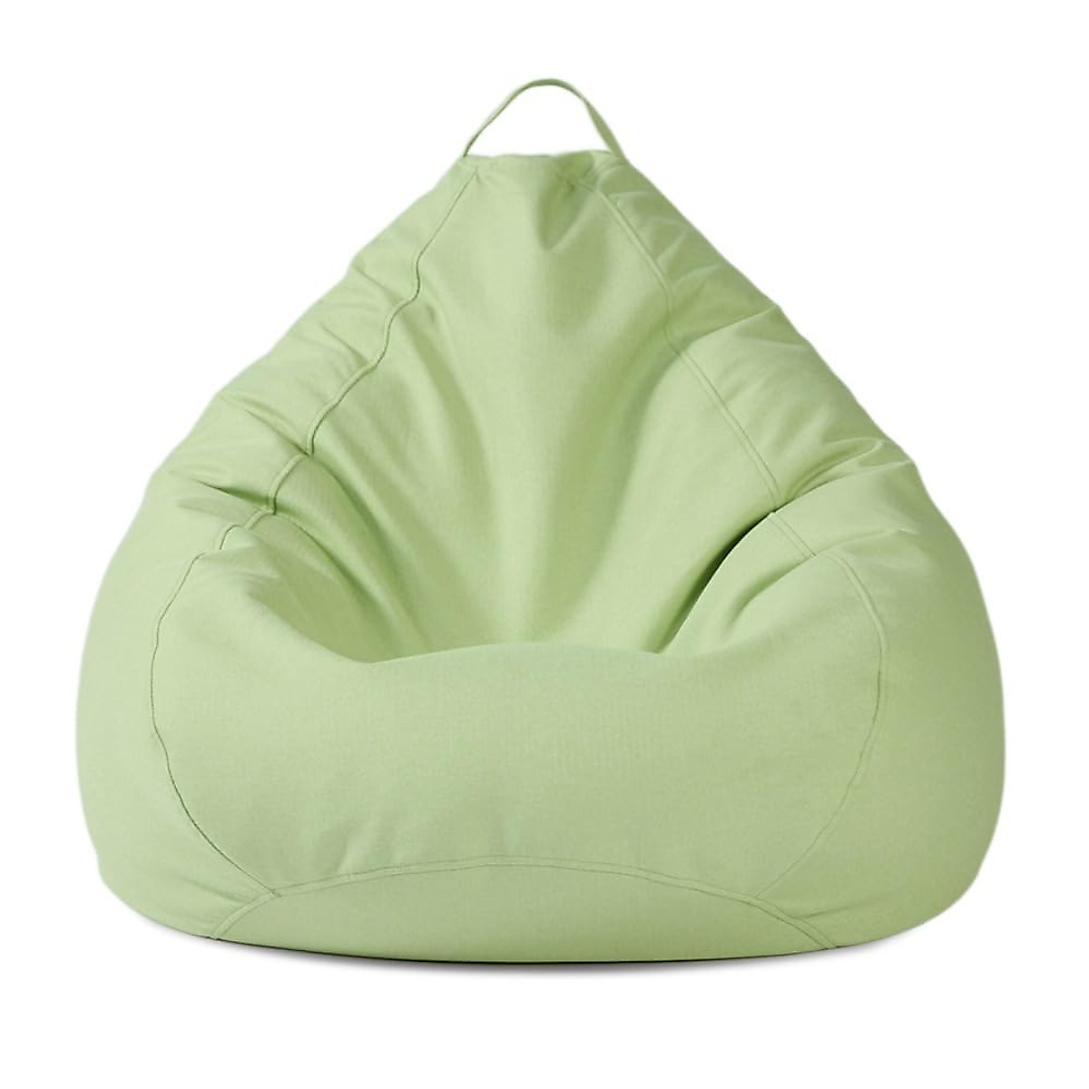 Lukery 3D Solid Color Stuffed Animal Storage Bean Bag Chair Cover for Kids and Adults, Stuffable Beanbag (No Filler) Living Room Washable Bean Bag Lazy Sofa (S/27.6x31.5'',Green)