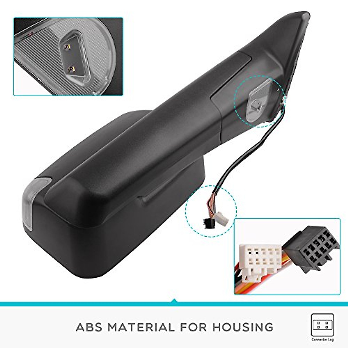 YITAMOTOR Towing Mirrors Compatible with Dodge Ram, 2009-2018 Ram 1500, 2010-2018 Ram 2500 3500 with Power Heated Led Turn Signal Light Puddle Lamp