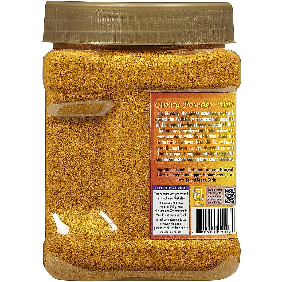 Rani Curry Powder Mild (10-Spice Authentic Indian Blend) 1lb (454g) PET Jar ~ All Natural | Salt-Free | NO Chili or Peppers | Vegan | No Colors | Gluten Friendly | NON-GMO | Kosher | Indian Origin