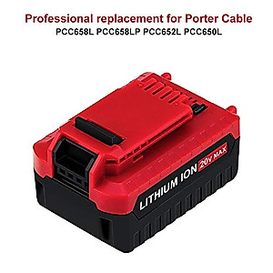 Dosctt 2 Packs 6.0Ah 20 Volt PCC685L Replacement Battery Compatible with Porter Cable 20V Lithium Battery PCC680L PCC682L PCC681L PCC685LP Cordless Tools Batteries