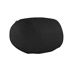 Big Joe Fuf Large Foam Filled Bean Bag Chair with Removable Cover, Black Lenox, 4ft Big & Dorm Bean Bag Chair with Drink Holder and Pocket, Two Tone Black Smartmax, 3ft