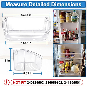 UPGRADED 240356402 Refrigerator Door Bin Compatible with Frigidaire Door Shelf Replacement Frigidaire Gallery Door Shelf Refrigerator Shelves FGHS2631PF4A FFSS2615TS0 LFSS2612TF0 LFSS2612TE0 Door Bin