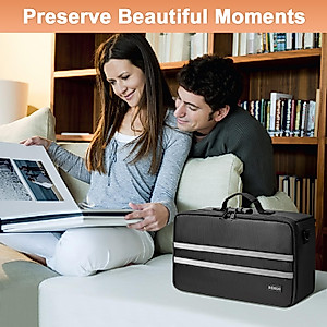 DEEGO Photo Storage Box, Fireproof Waterproof Photo Organizer Box with 16 Inner Photo Storage Box, Durable Large Capacity Photo Storage Containers Photo Case for Photos,Picture,Valuables