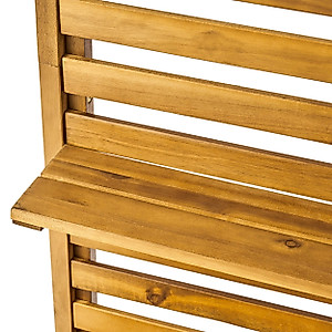 Christopher Knight Home Priscilla Outdoor Wooden Hall Tree, Teak Finish