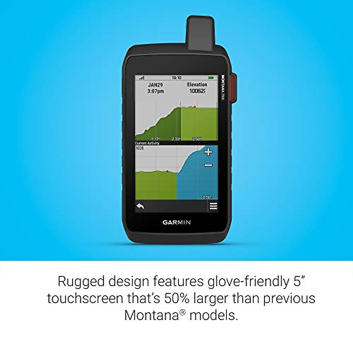 Garmin Montana 700i, Rugged GPS Handheld with Built-in inReach Satellite Technology, Glove-Friendly 5" Color Touchscreen