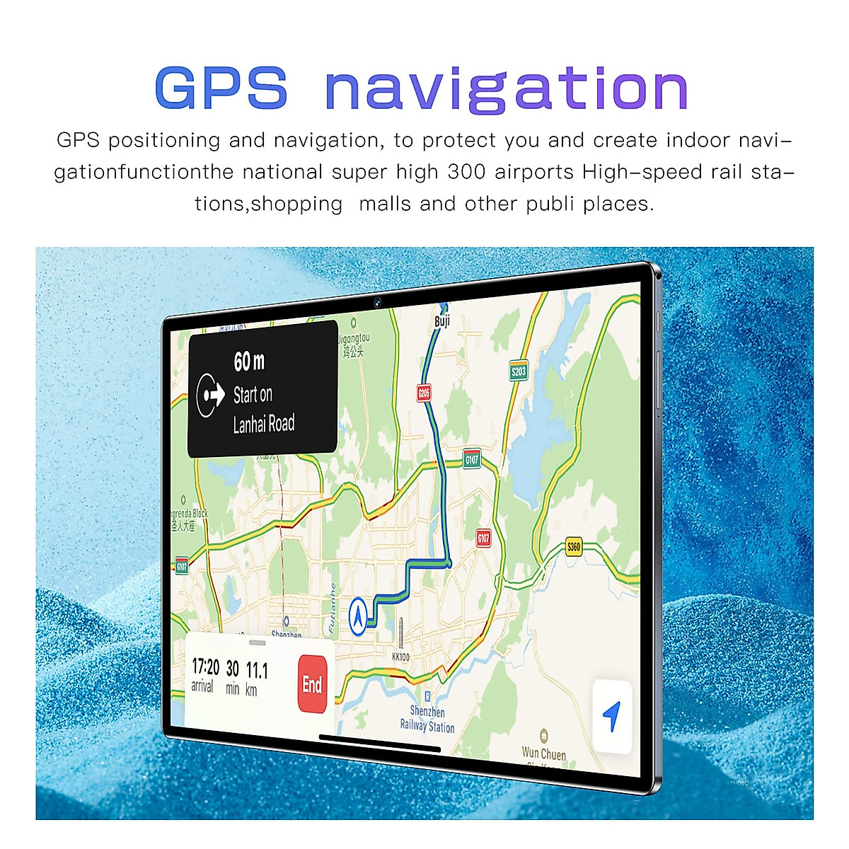 EBTOOLS 5G WiFi Tablet, 10.1in 6GB 128GB Screen Silver Tablet, MT6592 10 Cores Calling Tablet with Dual Cameras for Android 12 100 to 240V