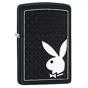 Zippo Playboy black & White Rabbit Pocket Lighter, One Size