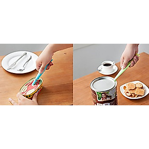 Plastic Scraper Label Scraper Label Peeler Can Opener, Eunion Plastic Multipurpose Stiff Scraper Scratch Free Cleaning Tool - 3 Pack, Blue