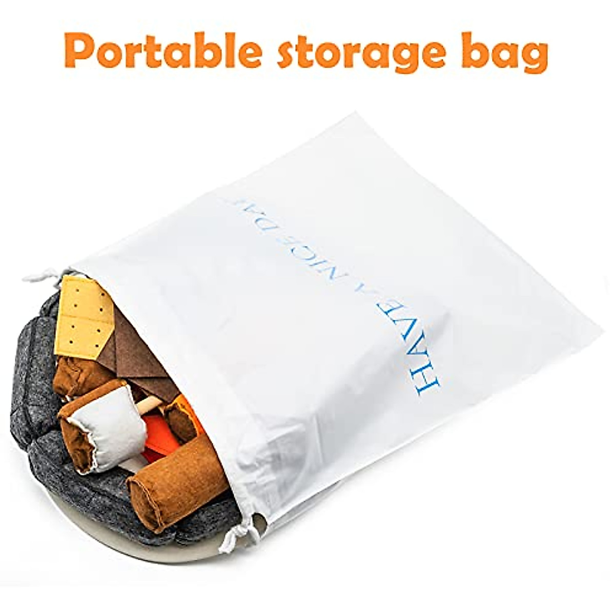 Kids Camping Toys Plush Toy Campfire,Dramatic Play Toys For Preschool,Sensory Play Camping Toy Set with Plush Felt Fake Fire,Multi-element Indoor and Outdoor Props,Outdoor Activities Camping Toy Sets