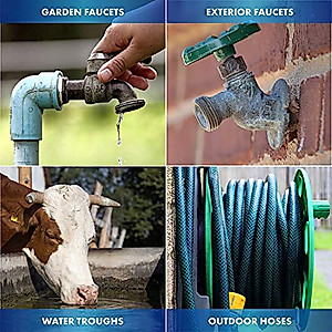 Freeze Miser 2 Pack - Outdoor Faucet Freeze Protection | Durable Replacement for Faucet Covers for Winter - Freeze Proof Outdoor Faucet Protector - Low Maintenance & Easy to Install - Saves Water