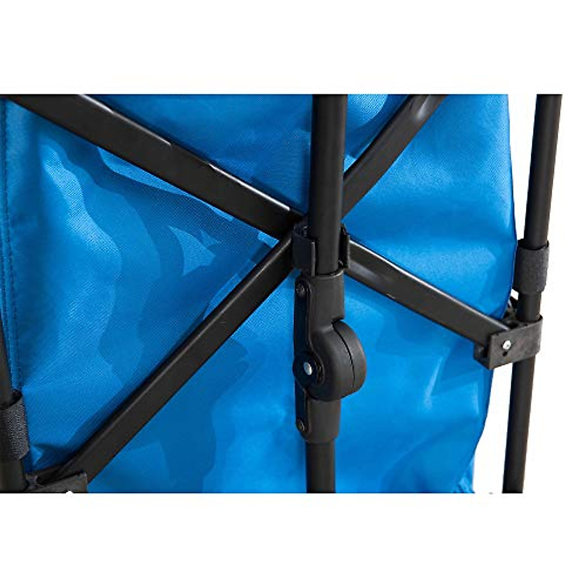 Sunjoy Collapsible Wagon with 255L Large Capacity, Utility Foldable Wagon Cart, Heavy Duty Beach Wagon with Big Wheels, Portable Garden Cart for Camping Fishing Sports Shopping, Blue