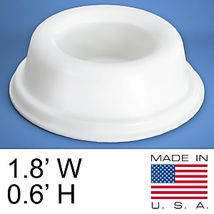 Rubber Door Stopper Bumpers (Pack of 4) White - Made in USA - Self Adhesive Wall Protectors, Prevent Damage to Walls from Door Knobs Handles, Guard and Shield