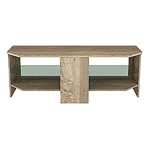 AVF CA115GOX-A Stand, Rustic Sawn Oak with Glass Shelf, Sizes – 27”, 32”, 37”, 39”, 40”, 42”, 46”, 47”, 50”, 55”. for TVs with Wide feet, Please Measure to Assure fit