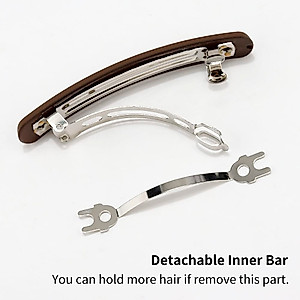 ATODEN Hair Claw Clips for Women - 3Pcs Matte Barrettes for Thin Fine Hair, 3.54" Flat Pins, French Clips for Short Medium Hair, Hair Accessories Gifts