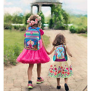 HAPPYSUNNY Unicorn Backpack for Girls Reversible Sequins Unicorn School Backpack 15 Inch Kindergarten Preschool Elementary Children Bags with Elastic Mesh Pockets for Bottle