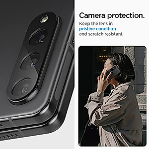 Spigen Camera Lens Screen Protector [GlasTR Optik] designed for Galaxy Z Fold 4 - Black [2 Pack]
