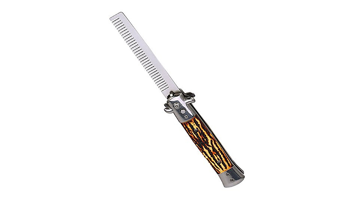 Unique Switchblade Folding Comb for Hair & Beard Styling