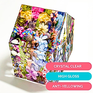 NASUBI Crystal Clear Epoxy Resin Kit - 68OZ Easy to Use Resin for Art, Mold, Wood, Jewelry, NO Bubbles, NO Odor, UV Resistant, 2 Part Casting Coating Resin Kit with Silicone Cups, Sticks, Pigment