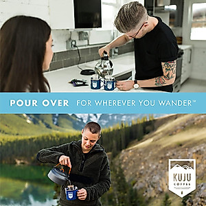 Kuju Coffee Premium Pour Over Camping Coffee Singles - 6 Pack Basecamp Blend, Medium Roast - Superior Instant Pocket Coffee for Backpacking, Travel, and Camp