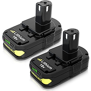 3000mAh 18V P102 P108 Li-ion Replacement Battery for Ryobi 18 Volt Battery Lithium-ion Plus Battery Max P102 P108 P103 P105 P107 P109 P104 Compatible with Ryobi 18Volt Power Cordless Tools (2 PACK)