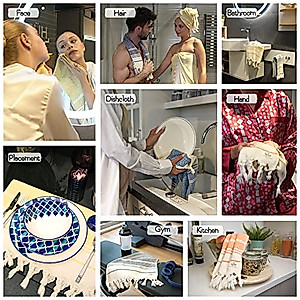 Bergama Turkish Cotton Hand Towels for Bathroom, Set of 2 |0 Cotton, 18x36 Inches, Farmhouse Decorative Boho Gift for Face, Hand, Hair, Bath Decor, Tea, Gym, Yoga, Dish & Kitchen (Khaki)