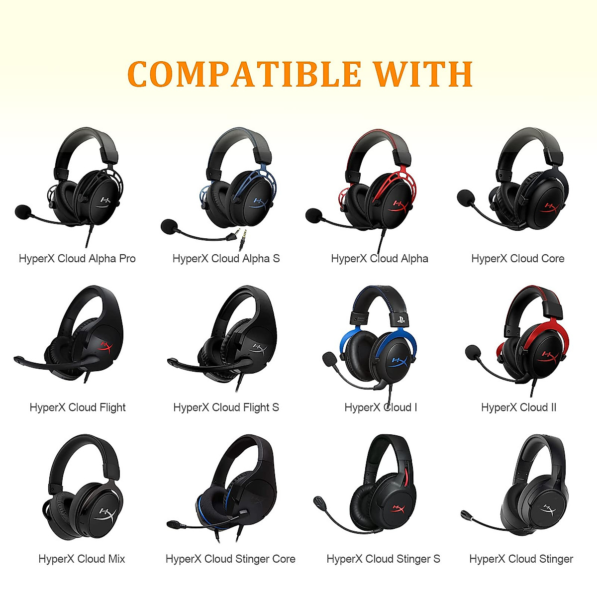 HyperX Cloud 2 Earpads Coolig Gel Cloud Alpha Ear Cushions Pads, Ugrade Earcups Accessories Replacement for HyperX Cloud Stinger/Cloud Flight/Cloud II/Cloud Alpha Wireless/Cloud Core/Mix Headsets