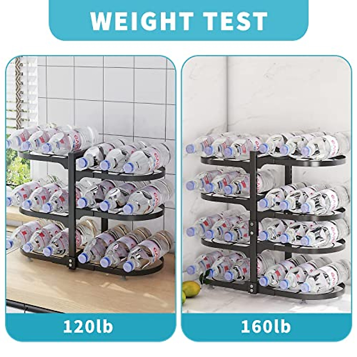 Wisdom Star 6 Tier Pots and Pans Lid Organizer Rack Holder, Adjustable Pot Organizer Rack for Under Cabinet, Pot Rack for Kitchen Organization and Storage, Black