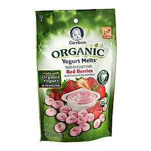 Gerber Organic Yogurt Melts, Red Berries, 1 oz
