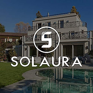 SOLAURA 5-Piece Outdoor Patio Furniture Set, PE Rattan Wicker Chair Sectional Sofa Set with YKK Zipper and Glass Coffee Table - Brown