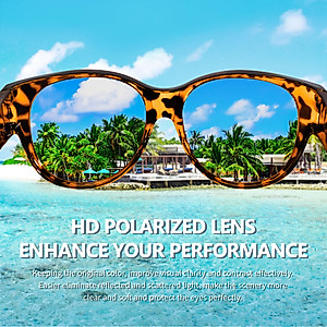 URUMQI Sunglasses Fit Over Glasses for Women, Polarized UV400 Protection Sun Glasses Trendy Round Cat Eye Shades Large Lens