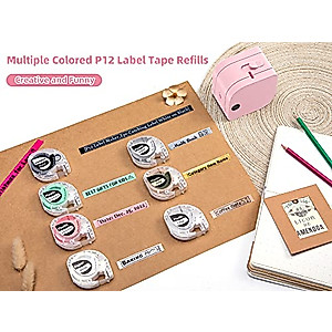 3X P12&P12-Pro Wave Satin Ribbon Original 12mm x 2m Silk Ribbon 3 Colors Q5-WRVR31/WRVR34/WRV31 Satin Ribbon Gift for Party, Wedding DIY Gift Wrapping Compatible for Phomemo P12&P12 Pro Label Printer