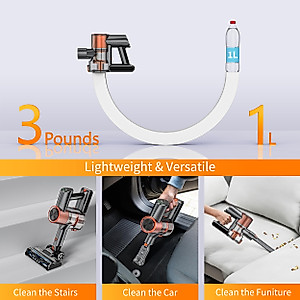 KOHE Cordless Vacuum Cleaner with LED Display, 6-in-1 Lightweight Stick Vacuum,45 Mins Max Runtime,2200 mAh Battery,Powerful Rechargeable Vacuum Cleaner for Hard Floor Carpet Pet Hair Home-V10