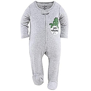 The Peanutshell Footed Baby Sleepers for Boys, Camo & Dinosaur, 3 Pack Set (3M)