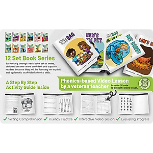 Decodable Readers: 15 Short Vowel Phonics Decodable Books for Beginning Readers Ages 4-7 Developing Decoders (Set 1)