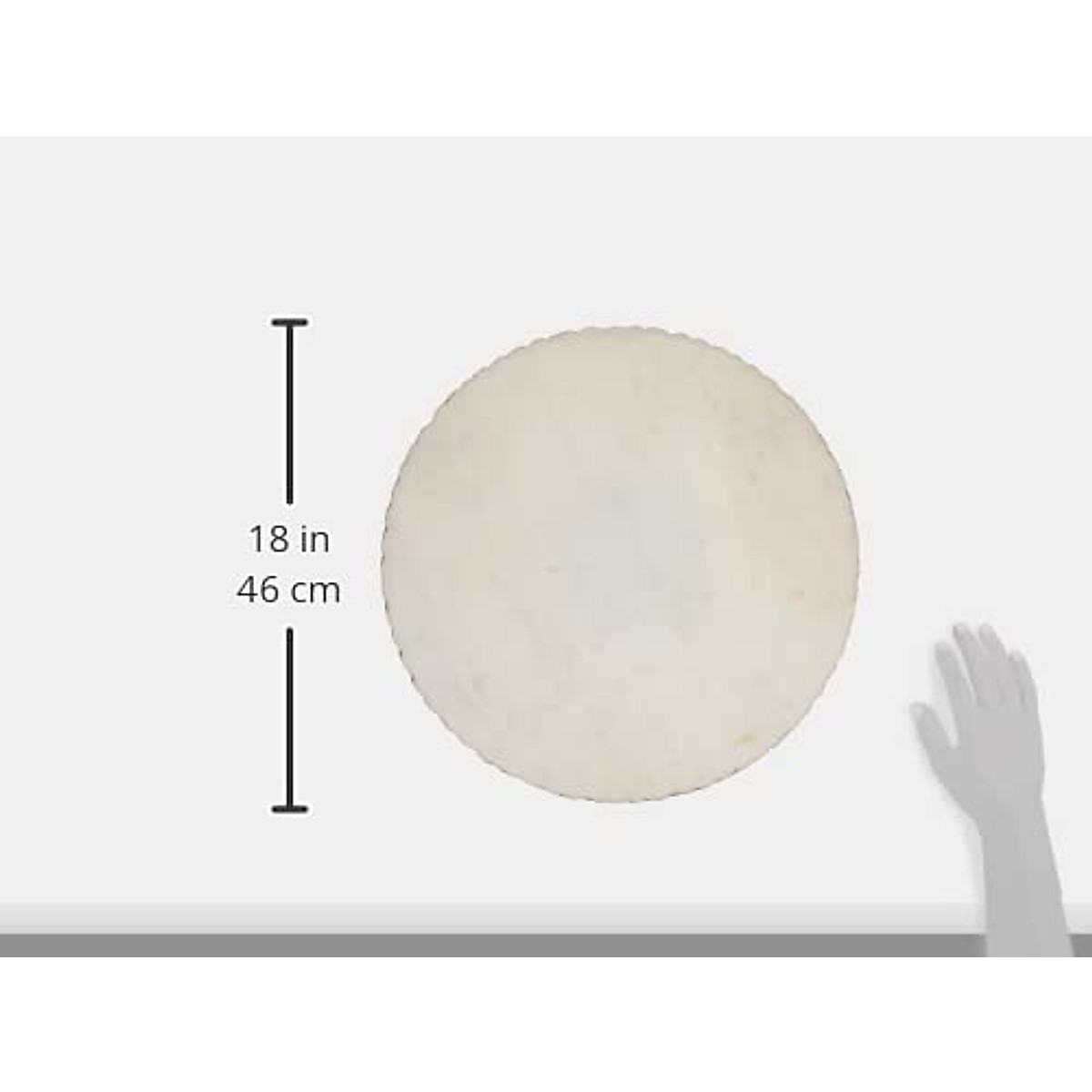 Mud Pie 41140011 Marble Lazy Susan White, 16" dia