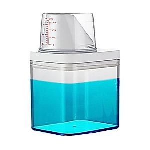Laundry Detergent Container, Laundry Powder Container Dispenser, Clear Laundry Powder Bin, Scent Beads Washing Powder Bottle Clear Container, Large Capacity Laundry Box for Laundry Room