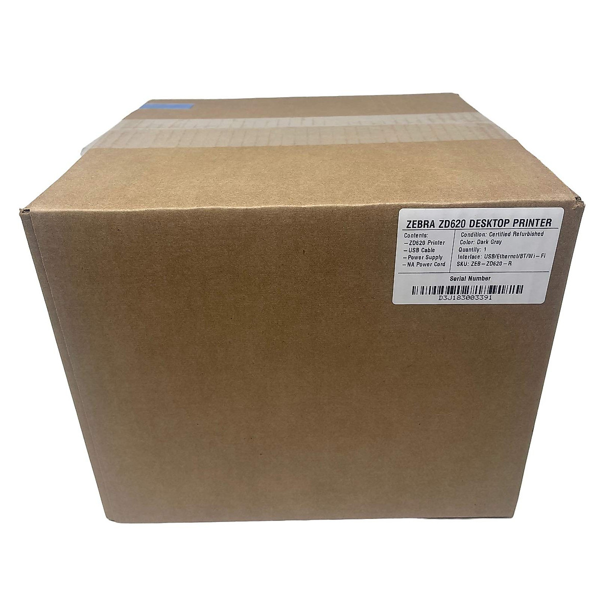 Zebra - ZD620d Direct Thermal Desktop Printer with LCD Screen - Print Width 4 in - 203 dpi - Interface: WiFi, Bluetooth, USB, Serial, Ethernet - ZD62142-D01L01EZ (Renewed)