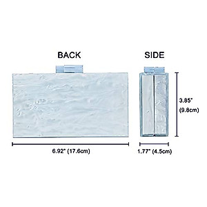 MRS Clutch Purse Women Evening Handbag Acrylic Clutch Bag for Bride Party GLD