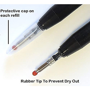 6 - Ion Gel Ink Refill [Bulk Packing] Compatible With Cross Roadster, Vice, Penatia Gelicious, and Matrix Pens, 3 Black & 3 Blue, Smooth Flow Ink