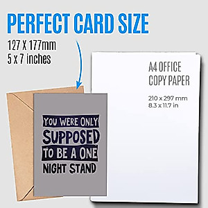 Funny anniversary card for him or her with envelope | Fun and joke present for birthday for husband or wife | Naughty card for Valentine’s Day | Dirty love card for boyfriend or girlfriend