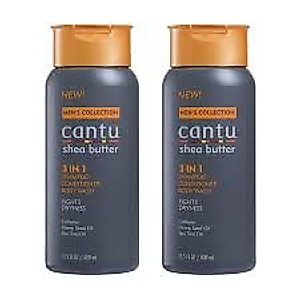 Cantu Mens 3-In-1 Shampoo Conditioner Bodywash 13.5 Ounce (400ml) (2 Pack)