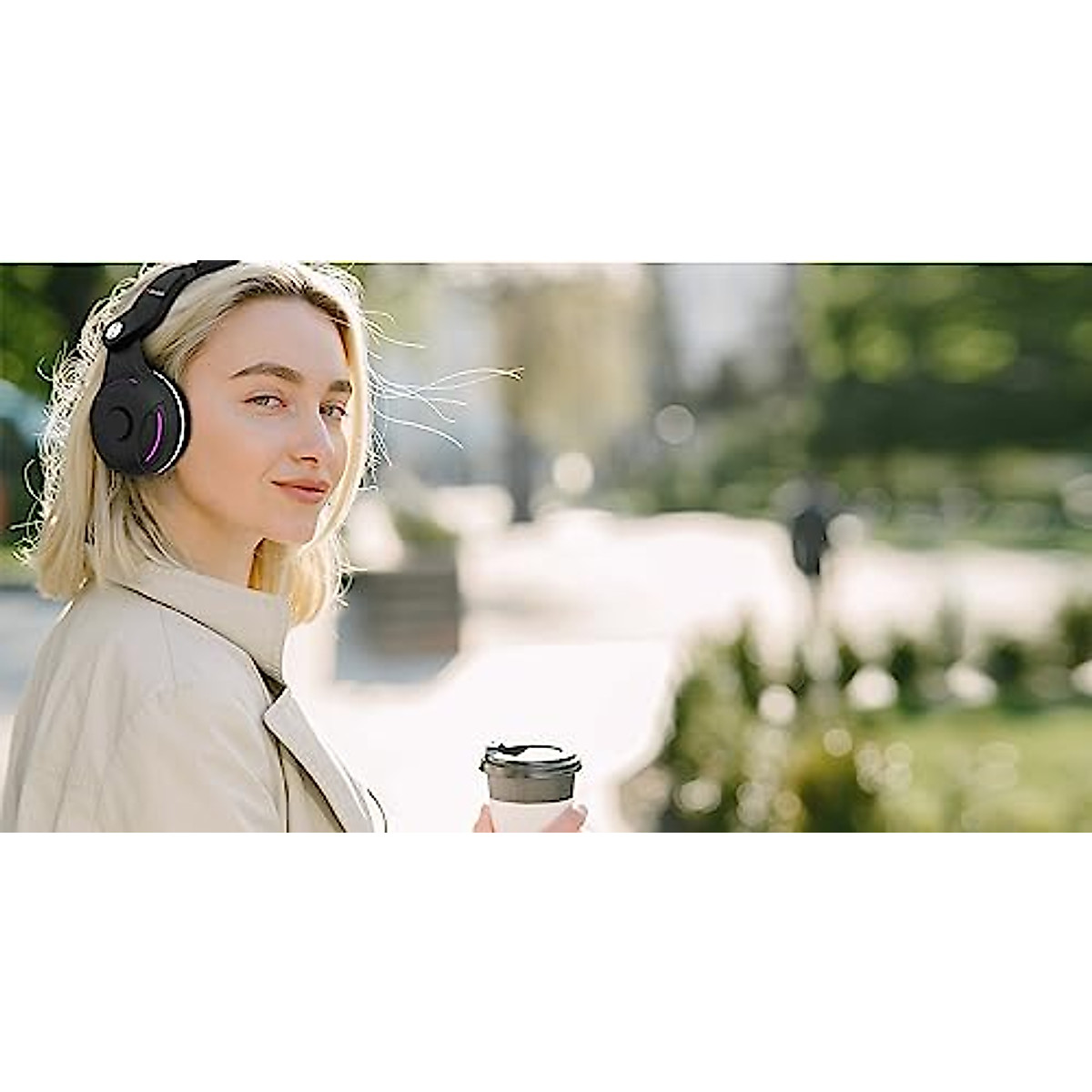 Wireless Headphones Over Ear for Active Noise Cancelling Headphones Bluetooth Headset with Microphone Dance Music DJ Headphones Designed for Game Calls and Music, Foldable to Save Space etc (Black)