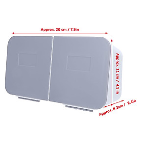 Xnferty QTip Holder Canisters Dispenser Wall Mounted for Tampon, Cotton Ball, Cotton Swab, Cotton Pad, Hair Tie, Floss Makeup Pads Storage Canister(White Gray)