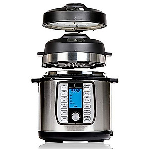 Emeril Everyday Pressure Air Fryer, 8 Qt with 5 Pc Accessory Pack, Silver